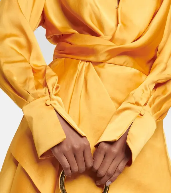 Simkhai Talit Satin Minidress - Gold