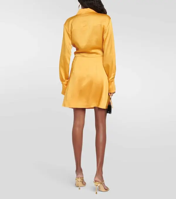 Simkhai Talit Satin Minidress - Gold