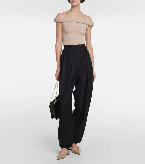 TOTEME Knitted Off-shoulder Top