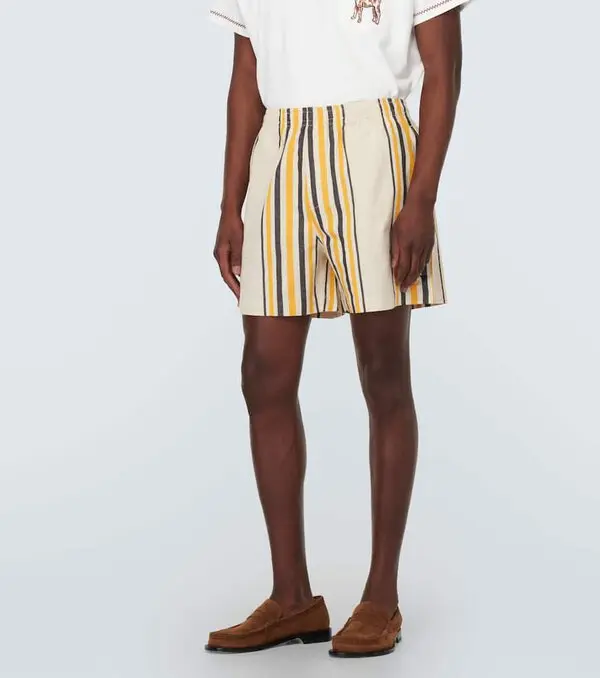 BODE Namesake Striped Cotton Shorts