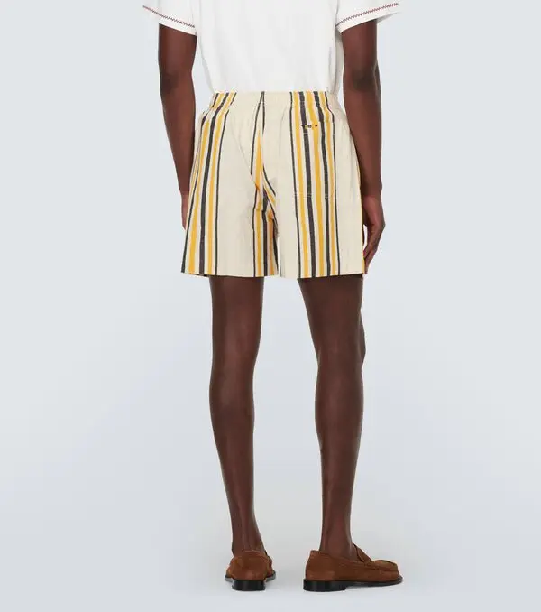 BODE Namesake Striped Cotton Shorts