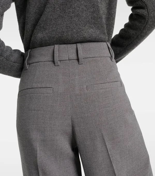 Brunello Cucinelli Wool Wide-leg Trousers