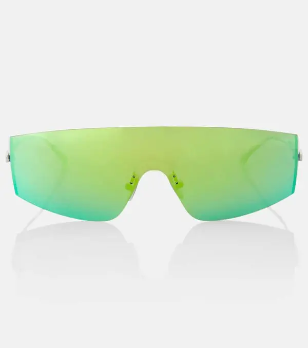 Bottega Veneta Light Ribbon Shield Sunglasses - Silver