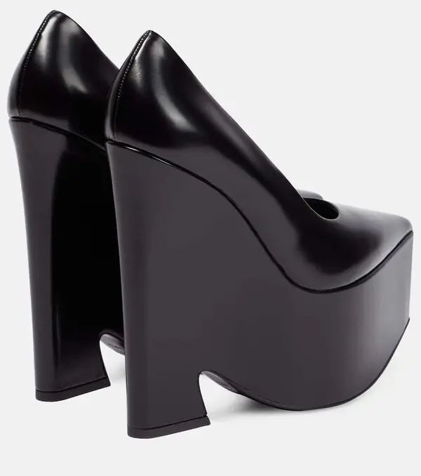 Versace Tempest Leather Platform Pumps