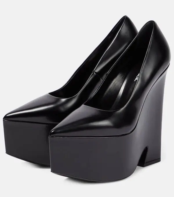 Versace Tempest Leather Platform Pumps