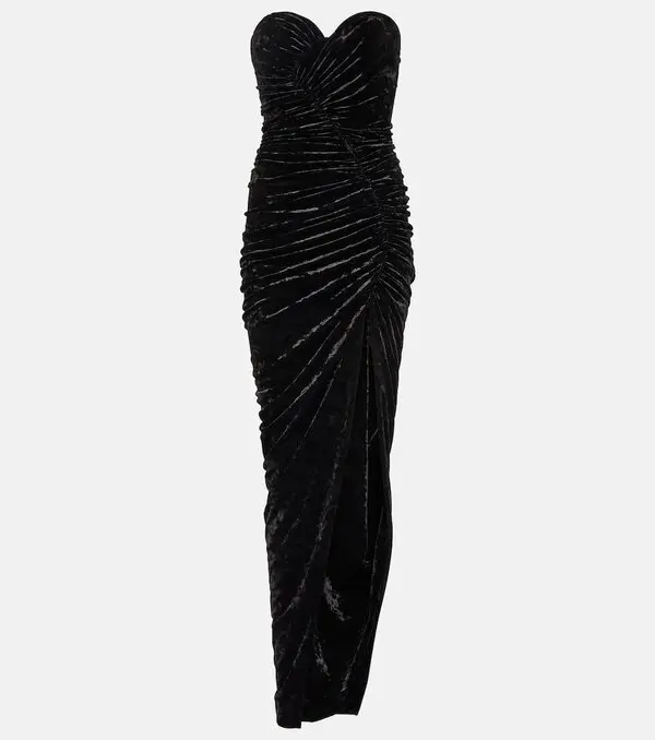 Alexandre Vauthier Ruched Velvet Gown