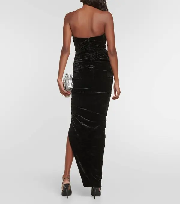 Alexandre Vauthier Ruched Velvet Gown