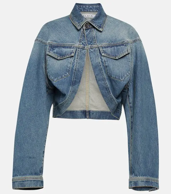 Alaïa Cropped Denim Jacket