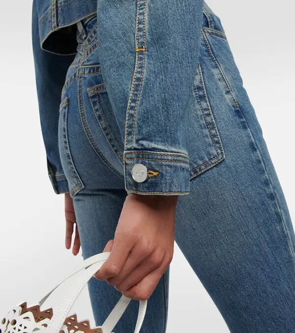 Alaïa Cropped Denim Jacket