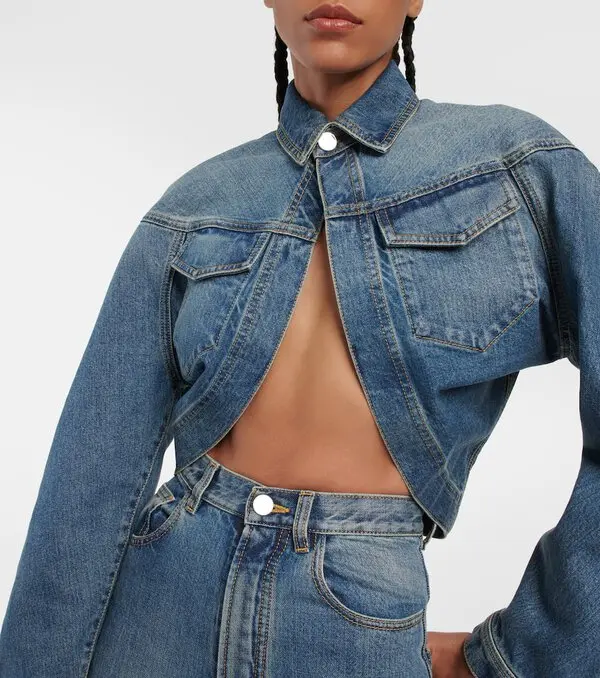 Alaïa Cropped Denim Jacket