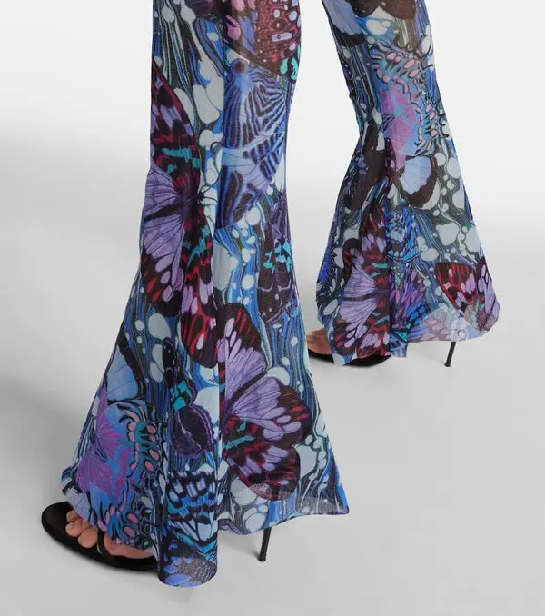 JEAN PAUL GAULTIER Papillon Jersey Flared Pants