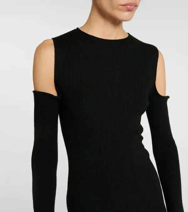 Rick Owens Knitted Virgin Wool Maxi Dress