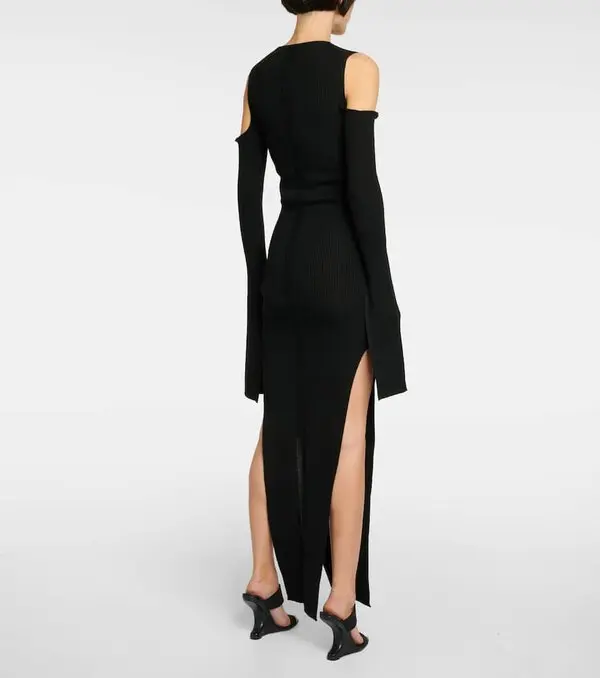 Rick Owens Knitted Virgin Wool Maxi Dress