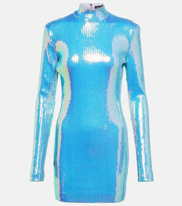 David Koma Sequined Mini Dress