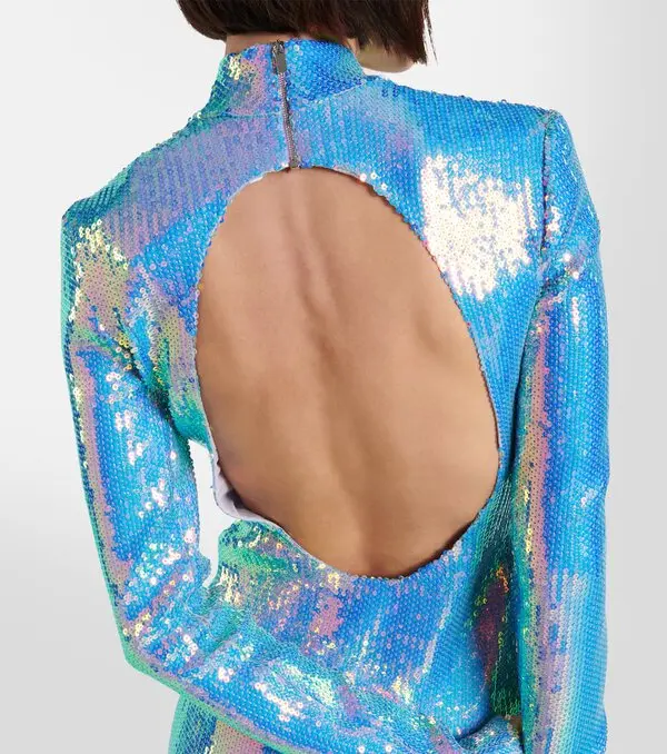 David Koma Sequined Mini Dress