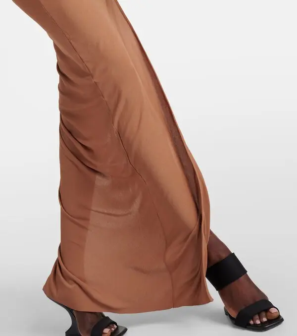 Rick Owens Ruched Jersey Maxi Gown