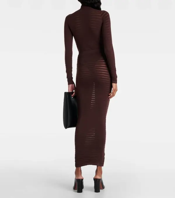 Alaïa Striped Maxi Skirt