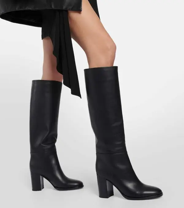 GIANVITO ROSSI Santiago Knee-high Leather Boots