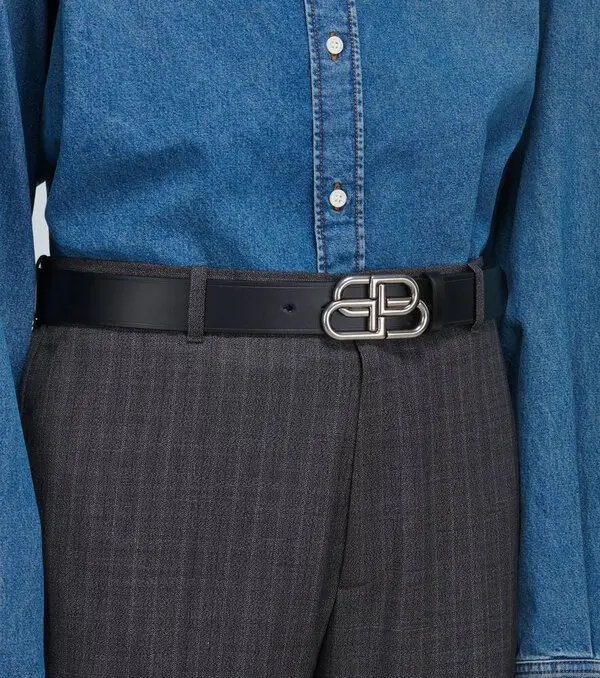 Balenciaga Bb Large Leather Belt