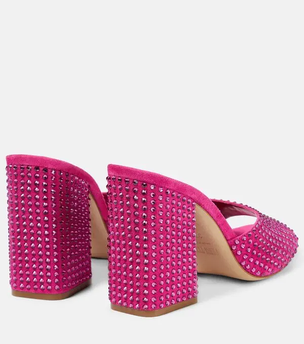 Paris Texas Embellished Suede Mules