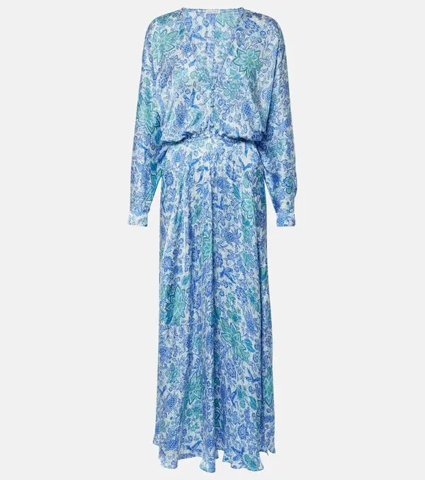 Poupette St Barth Printed Midi Dress - Multicoloured