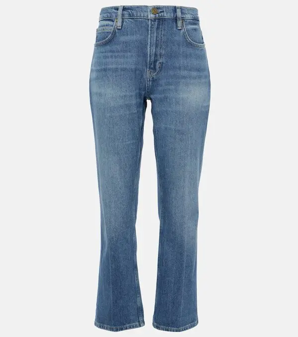 FRAME 70's Cropped Bootcut Jeans In Bernadette Wash
