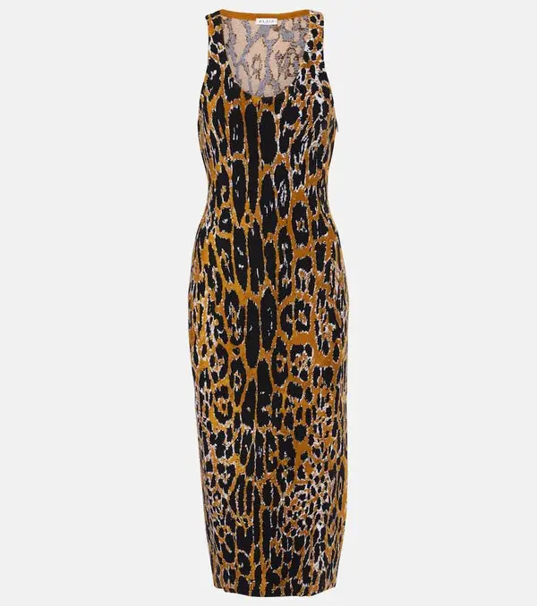 Alaïa Jacquard Midi Dress
