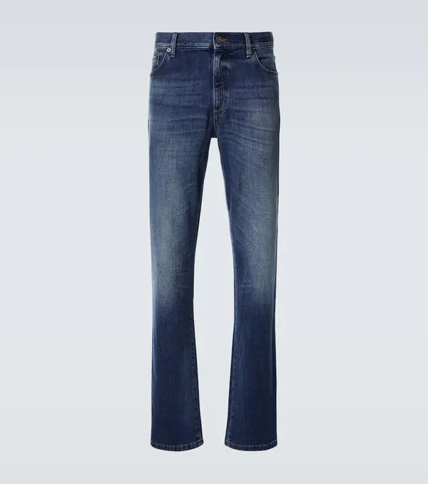 Zegna Mid-rise Skinny Jeans - Blue