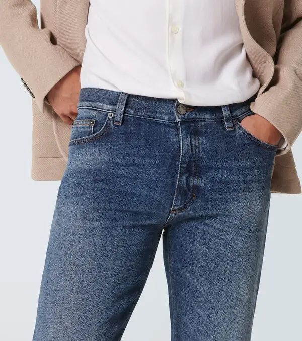Zegna Mid-rise Skinny Jeans - Blue