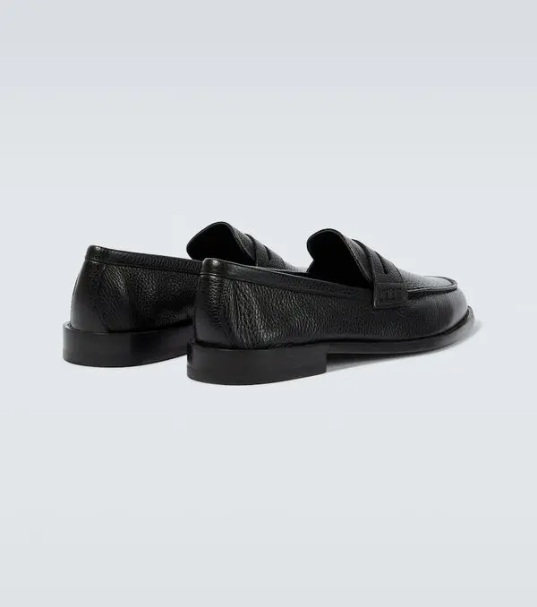 Manolo Blahnik Perry Leather Penny Loafers