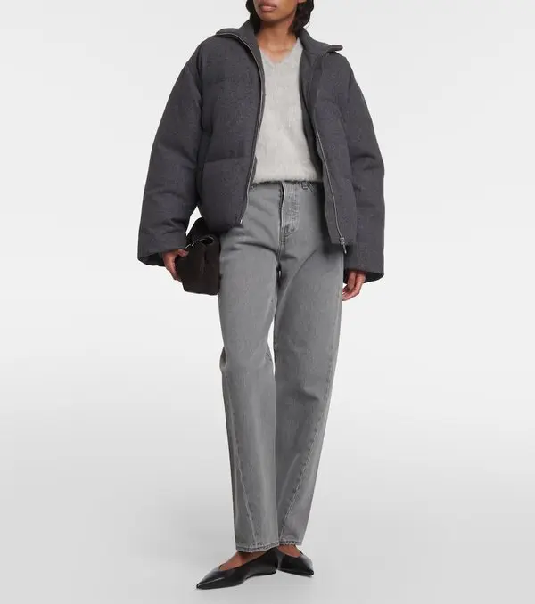 TOTEME Wool-blend Flannel Down Jacket