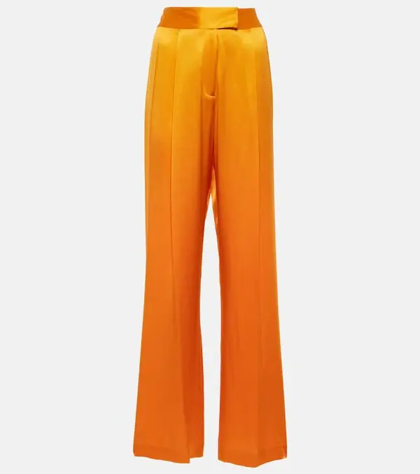 THE SEI High-rise Wide-leg Silk Pants