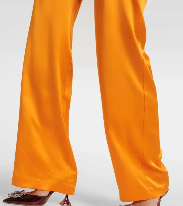 THE SEI High-rise Wide-leg Silk Pants
