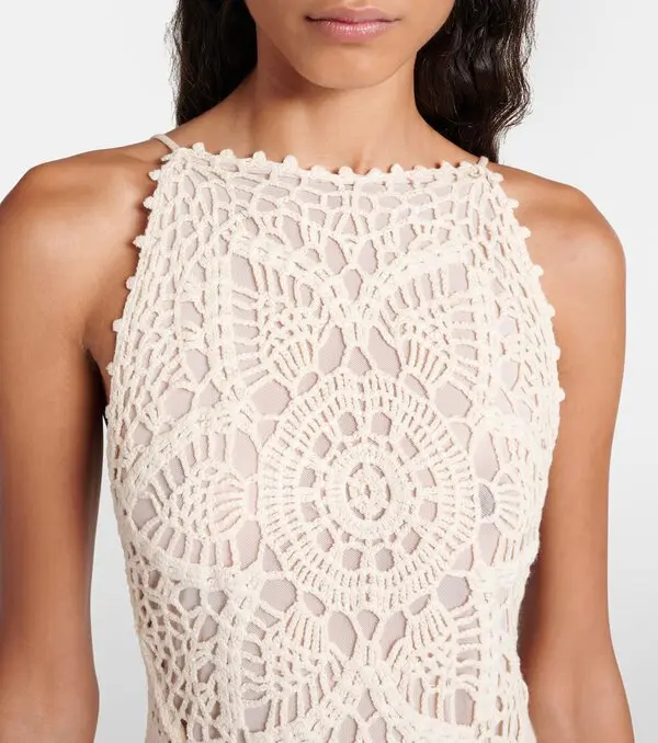 Staud Mini Whimsy Crochet Cotton Minidress