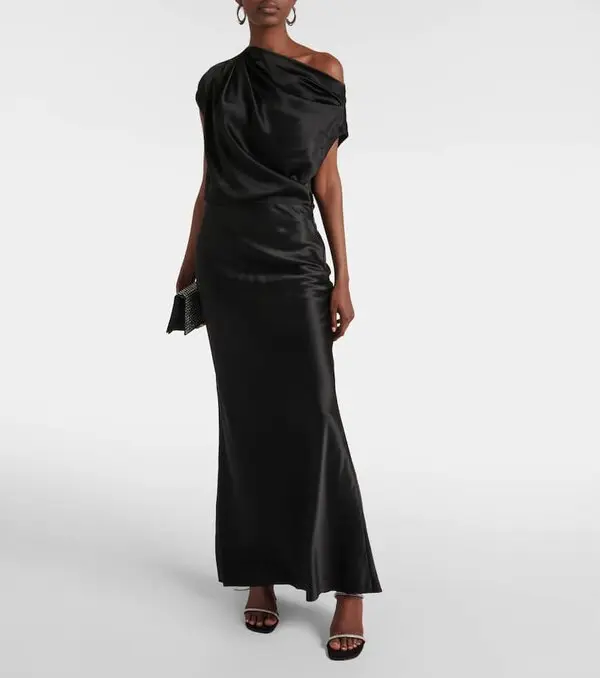 THE SEI Draped One-shoulder Top