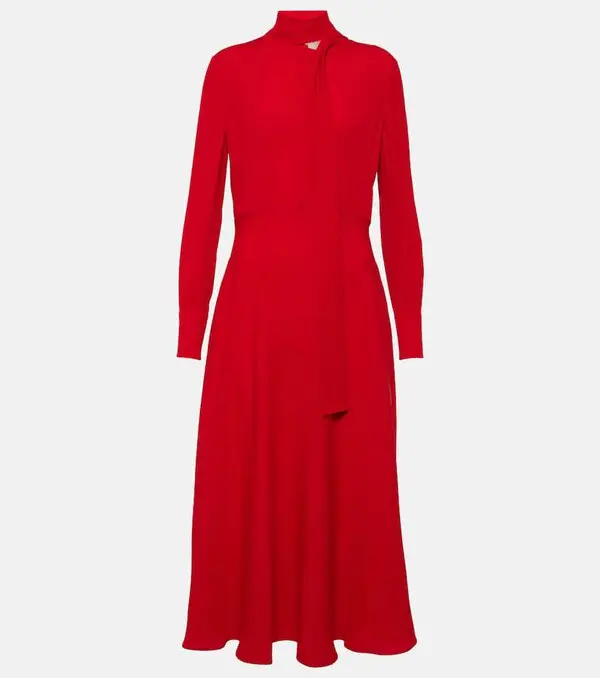 Valentino Garavani Tie-neck Midi Dress