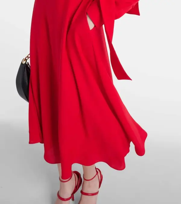 Valentino Garavani Tie-neck Midi Dress