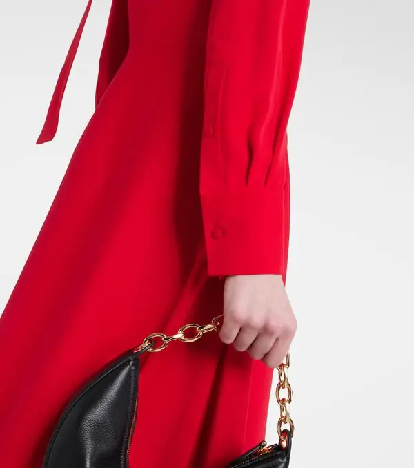 Valentino Garavani Tie-neck Midi Dress