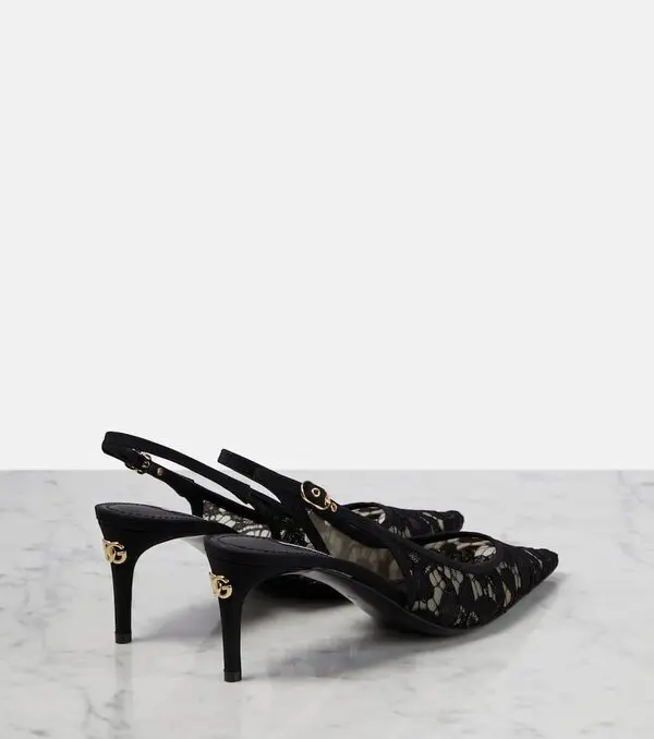 Dolce & Gabbana Lace Slingback Pumps