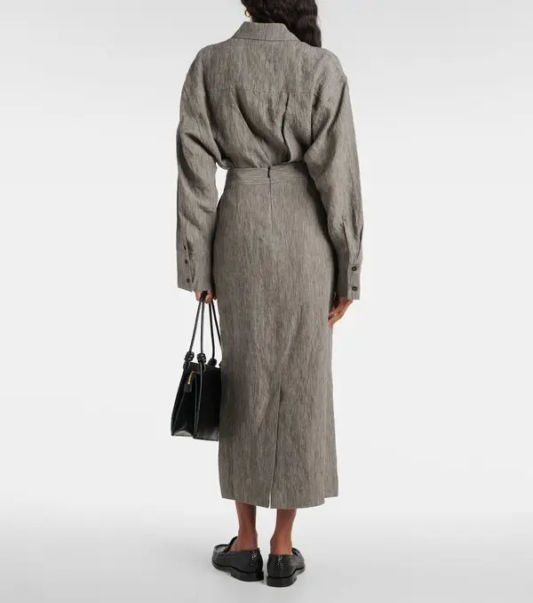 Tove Romilie Linen Maxi Skirt
