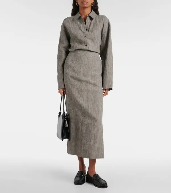 Tove Romilie Linen Maxi Skirt
