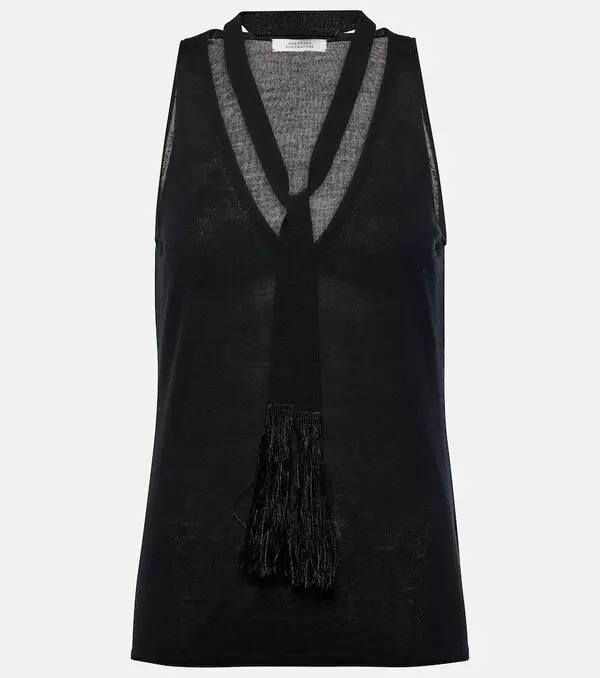Dorothee Schumacher V-neck Tank Top With Tassel Detail