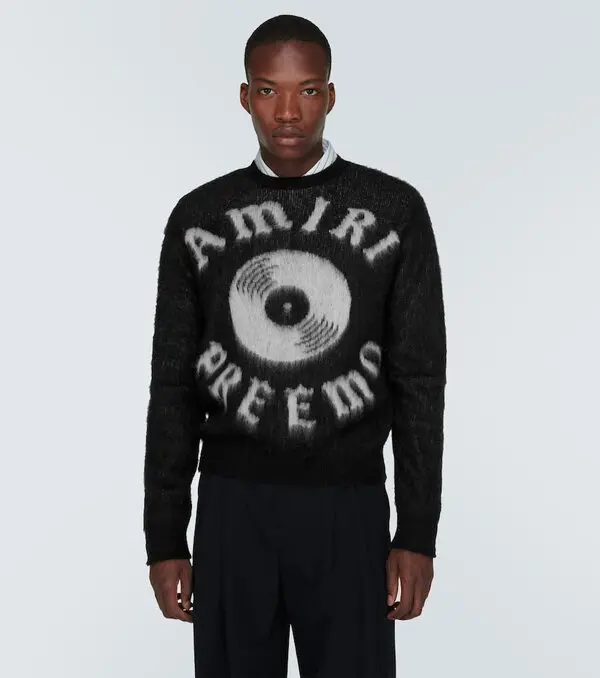 Amiri Logo Wool Blend Sweater