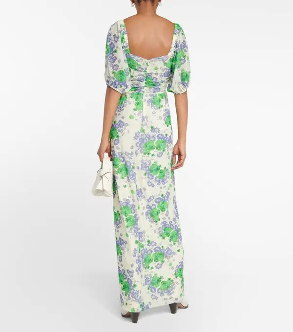 GANNI Floral Mesh Maxi Dress