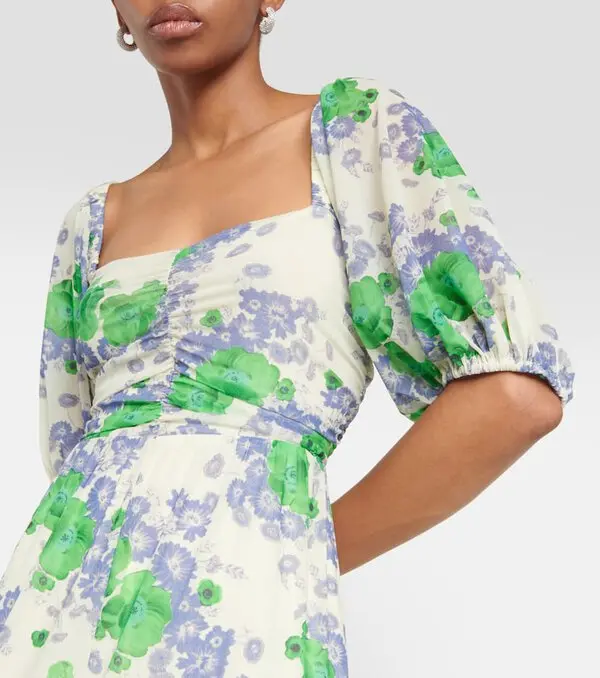 GANNI Floral Mesh Maxi Dress