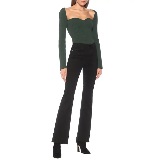FRAME Le High Flare Jeans - Black