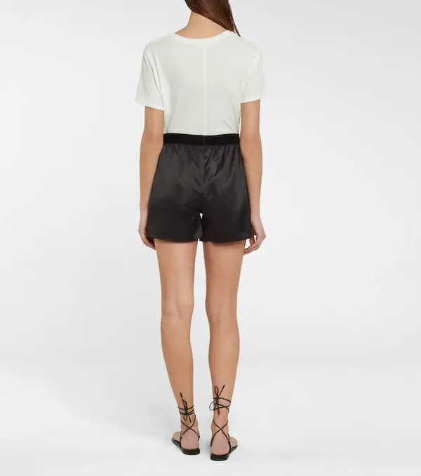 TOM FORD Silk-blend Shorts - Black
