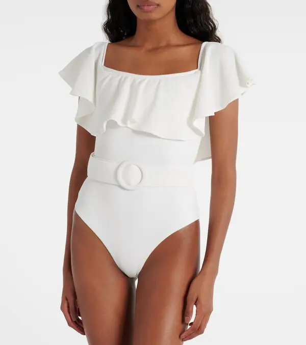 ALEXANDRA MIRO Chantal Ruffled Swimsuit