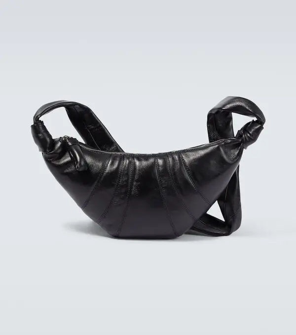 LEMAIRE Small Leather Shoulder Bag - Black
