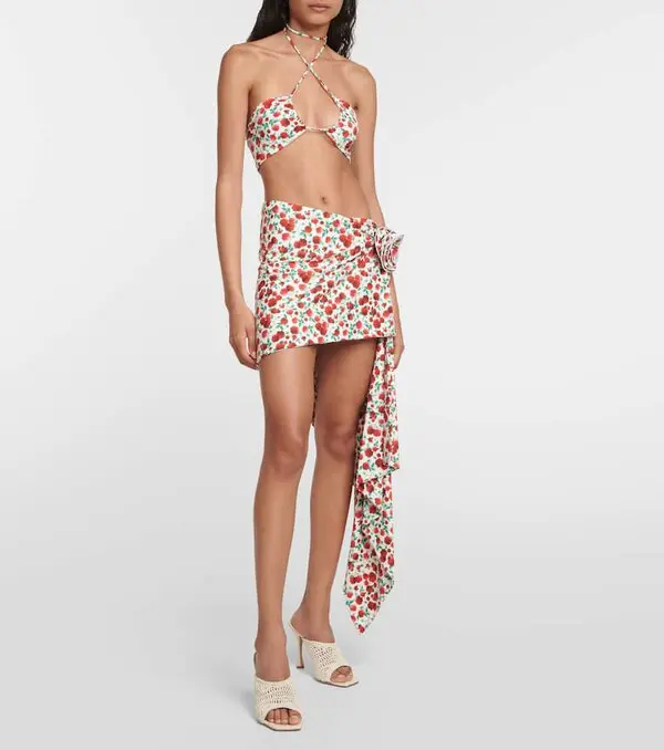Magda Butrym Floral Appliqué Miniskirt